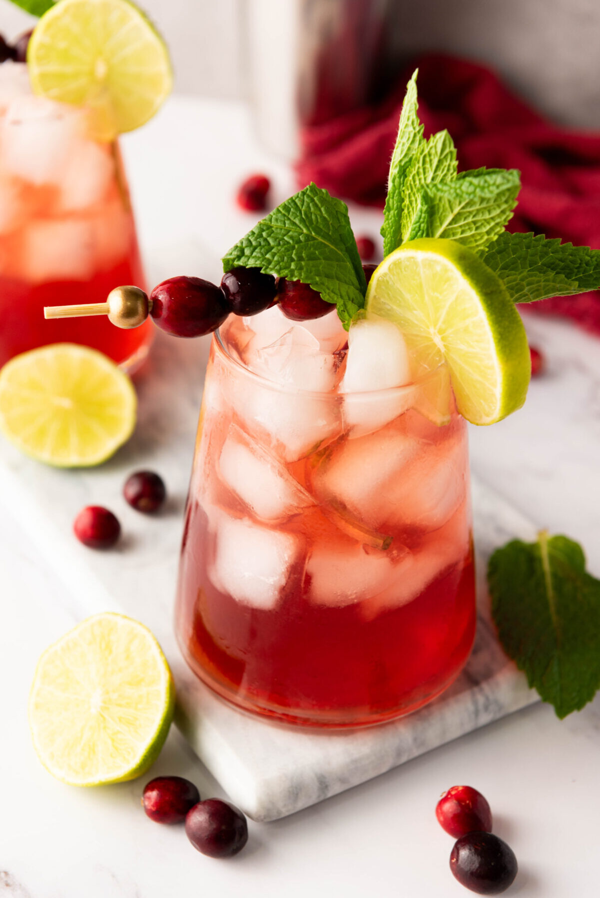 Cranberry Lime Mocktail - From Ice Cream to Steak